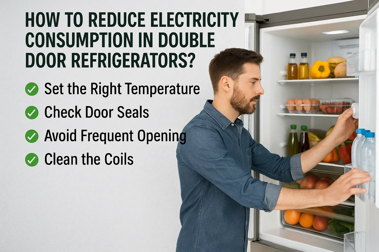How to Reduce Electricity Consumption in Double Door Refrigerators?